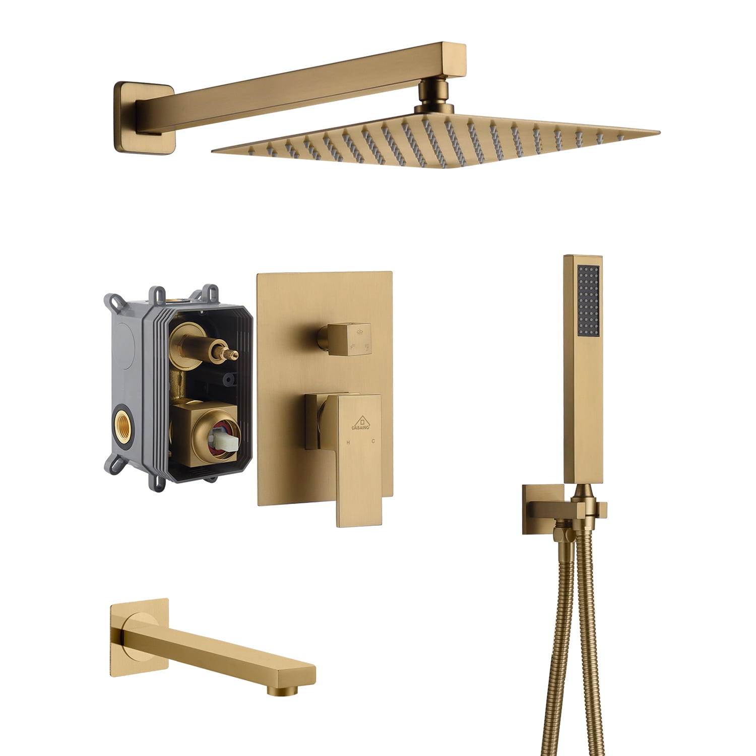 Boyel Living 10 inches Shower System Wall Mount 3-Function Single ...