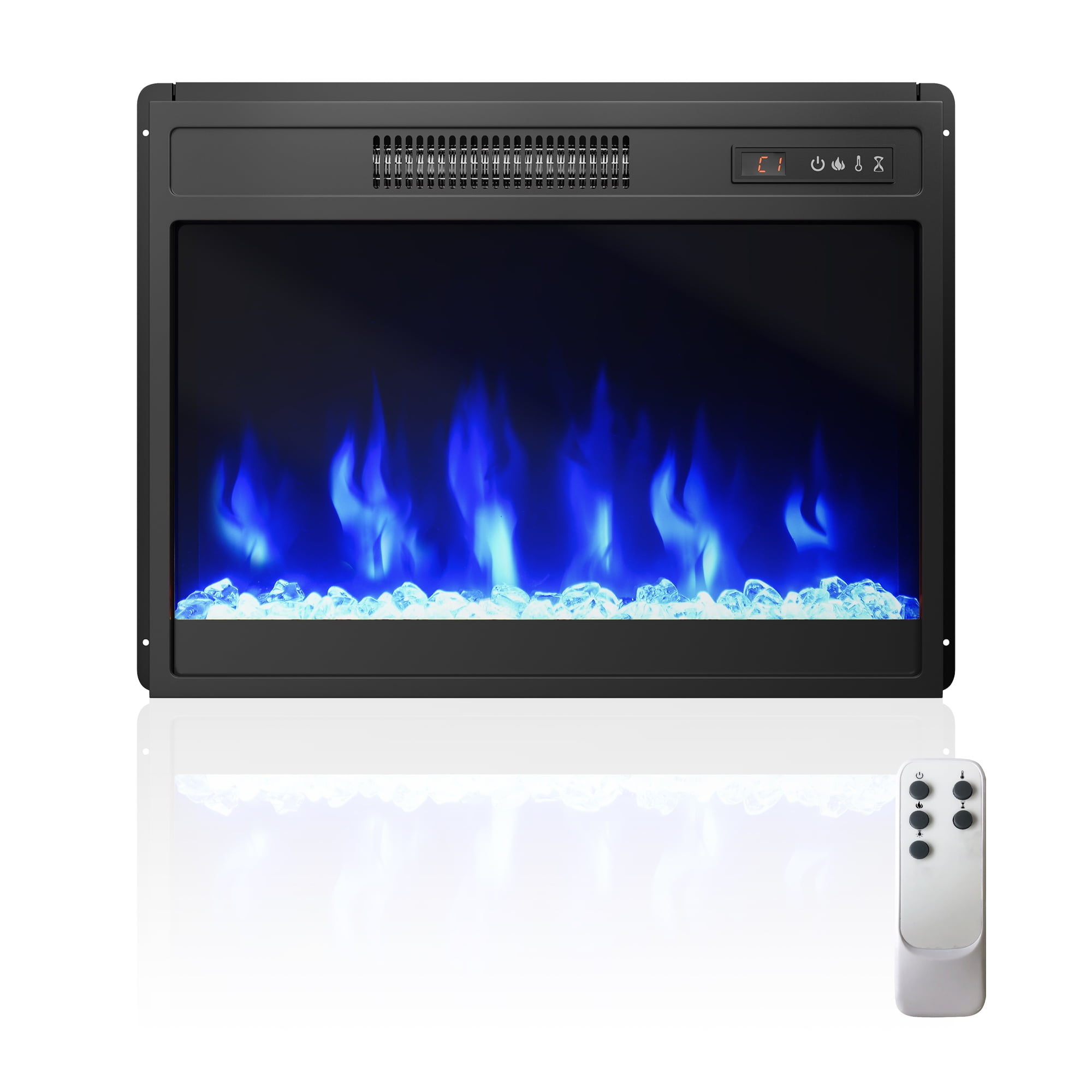 Boyel Living 23" Electric Fireplace Insert, Recessed Fireplace Heater ...