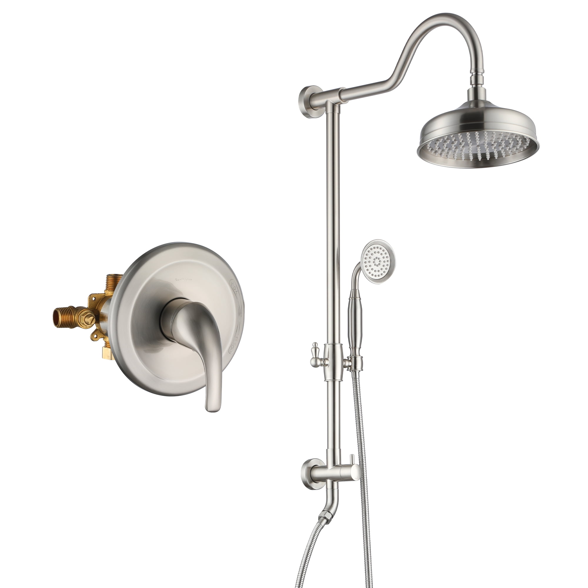 Boyel Living 8 in Shower System Bathroom Wall Mounted Rainfall Shower ...