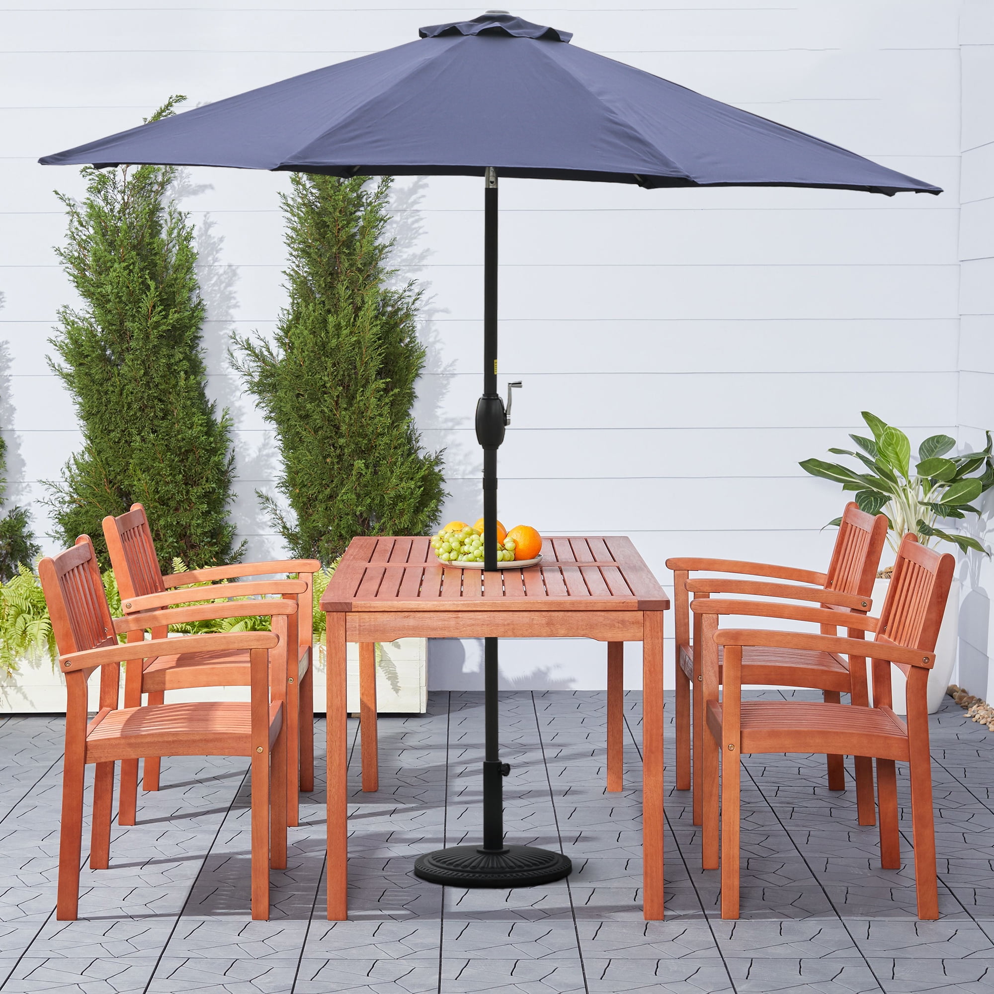 Boyel Living 9ft Navy Blue Patio Umbrella, Outdoor Market Table ...