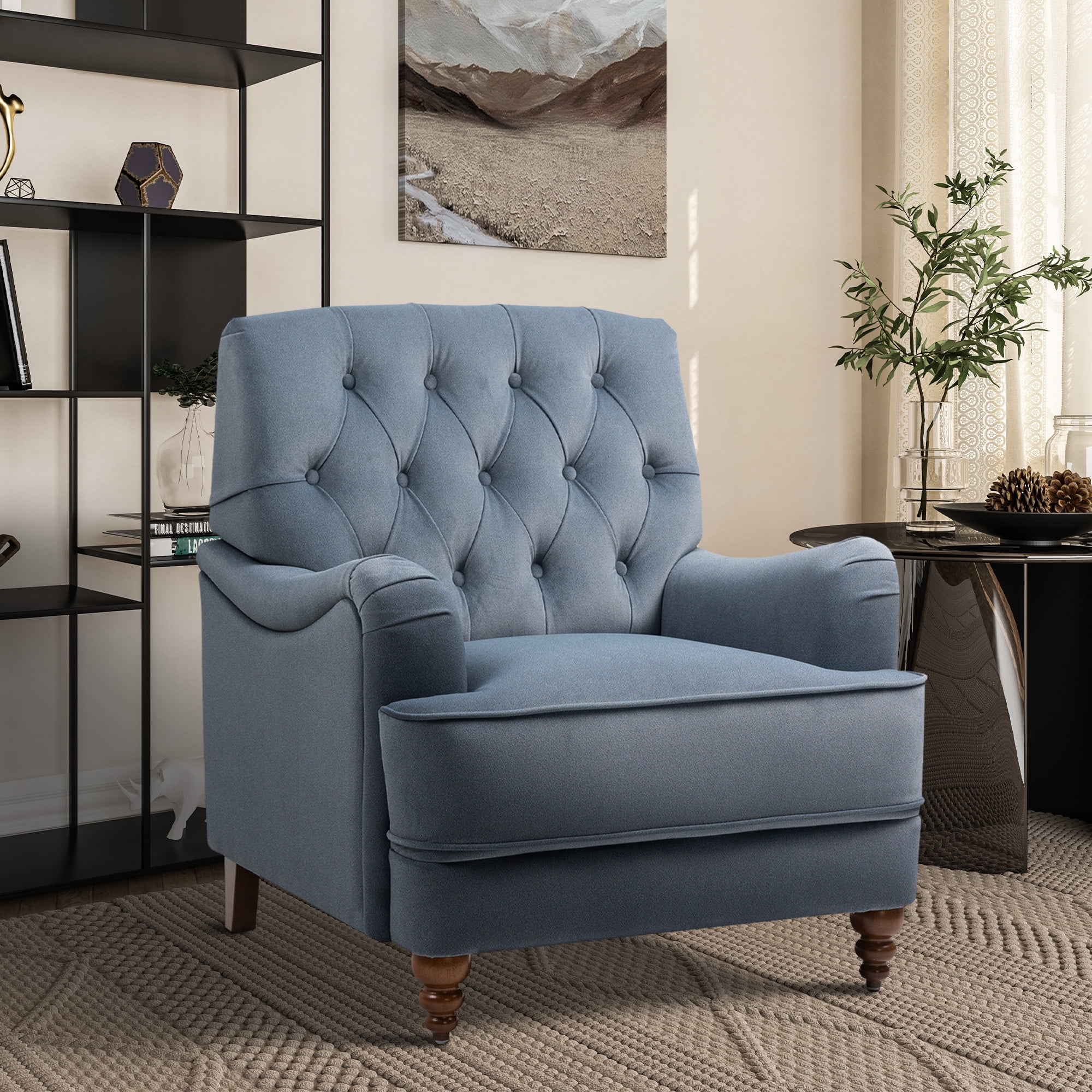 Boyel Living Modern Armchair, Button-Tufted, High Back Rest, Padded ...
