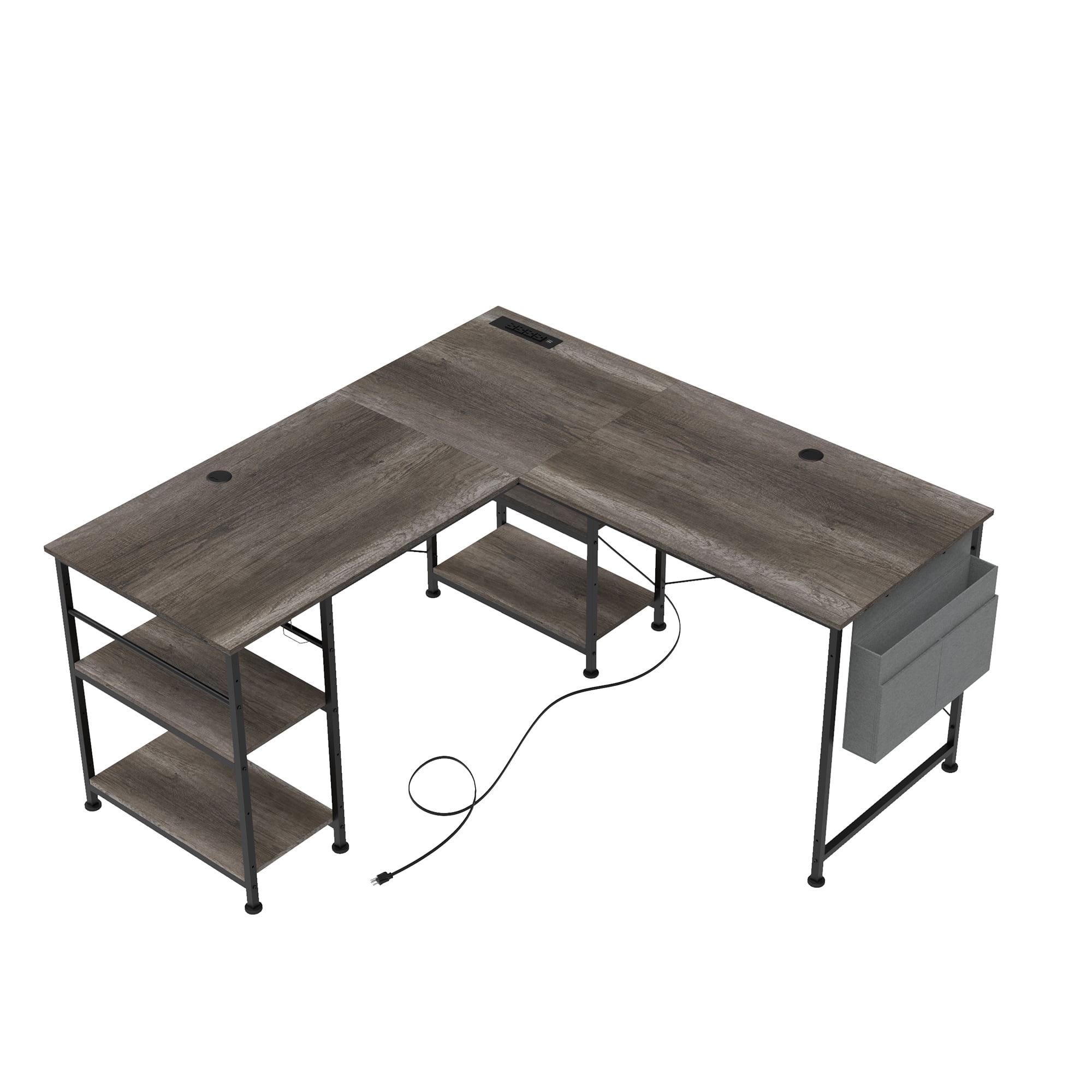 Boyel Living L-Shaped Computer Desk Workstation Study Gaming Table with ...