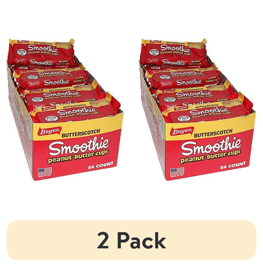 (2 pack) Boyer Butterscotch Peanut Butter Smoothie Cup Candy 24ct 1.6oz ...