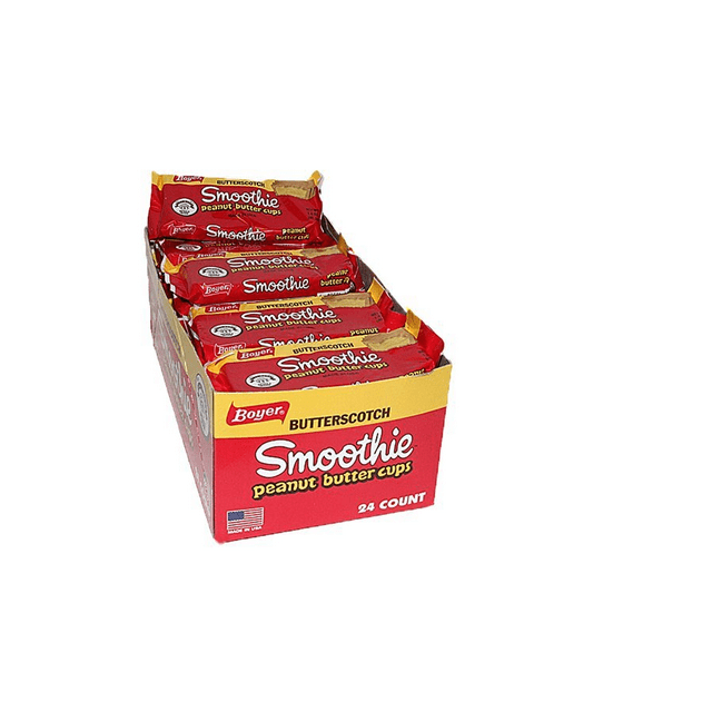 Boyer Butterscotch Peanut Butter Smoothie Cup Candy 24ct 1.6oz ...