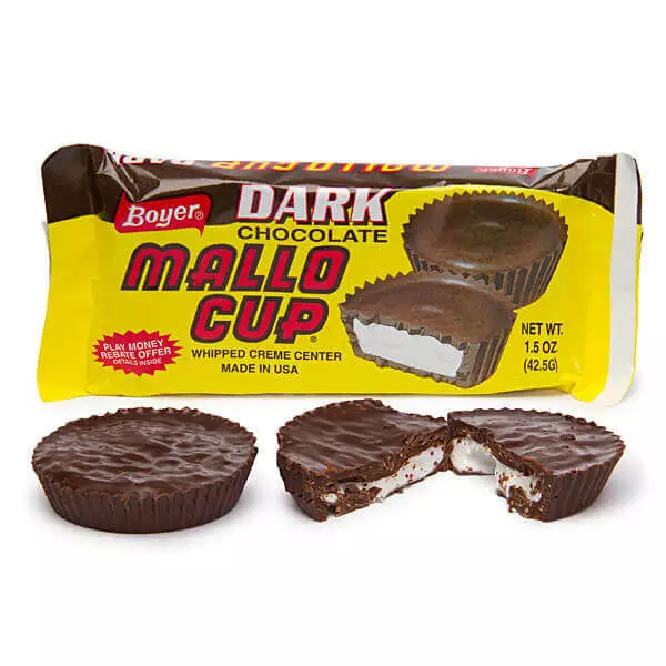 Boyer DARK Mallo Cups Dark Chocolate Whipped Creme Center 8ct FREE ...