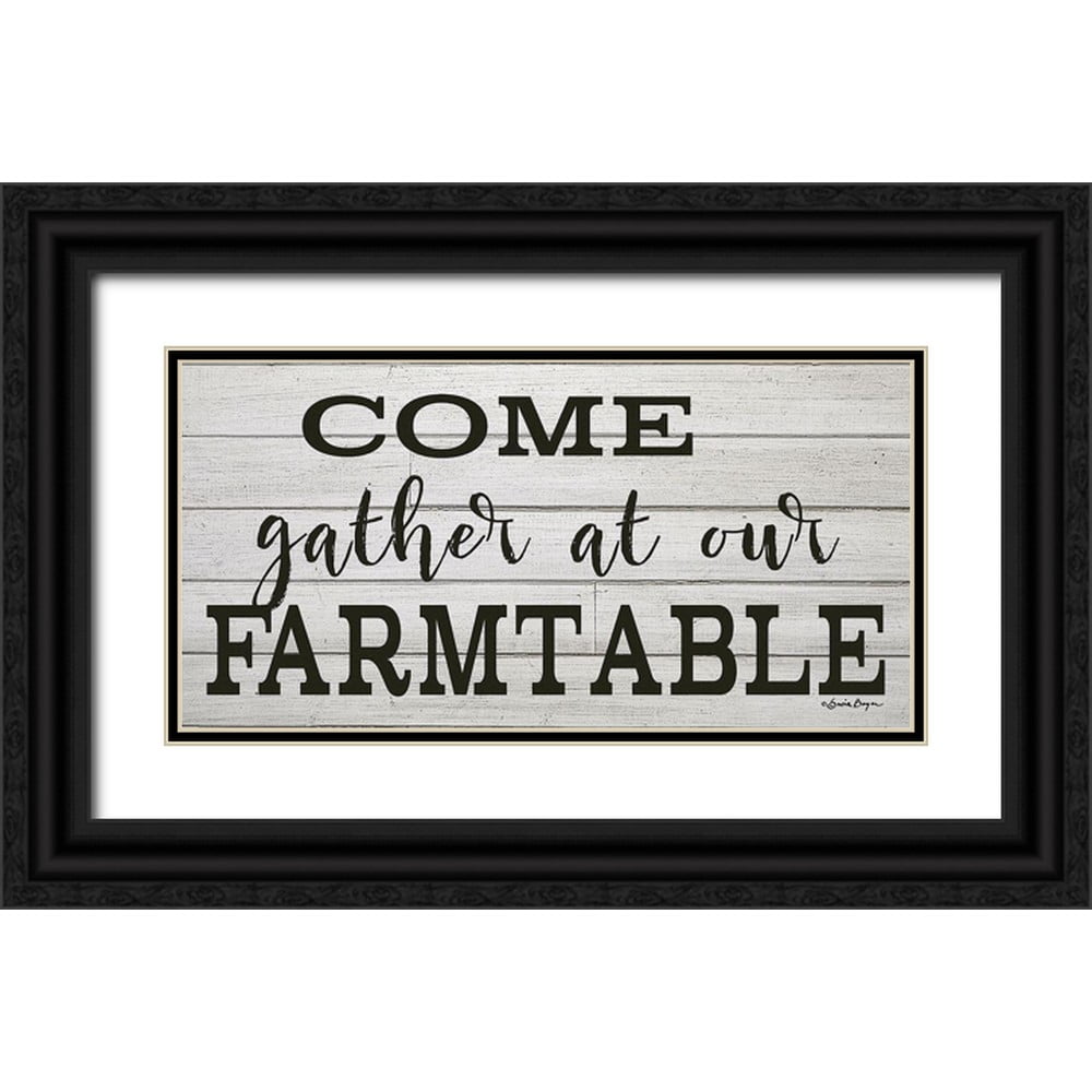 Boyer, Susie 14x9 Black Ornate Wood Framed with Double Matting Museum ...