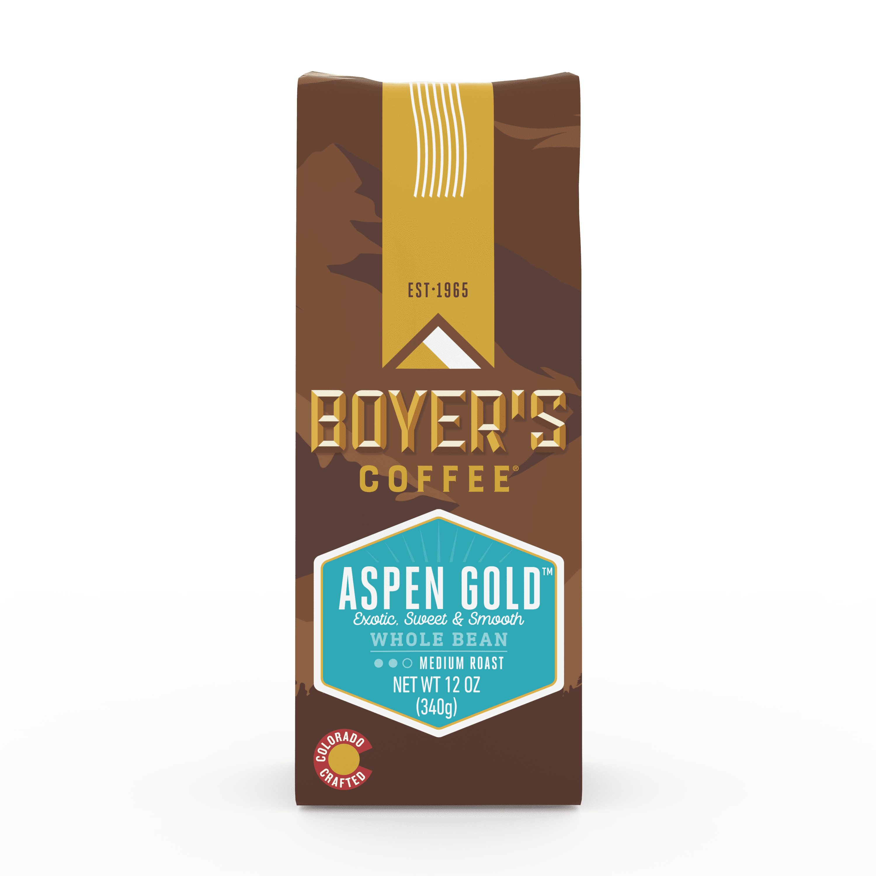 Boyer's Coffee Aspen Gold, Whole Bean Coffee, Medium Roast, 12 Oz ...