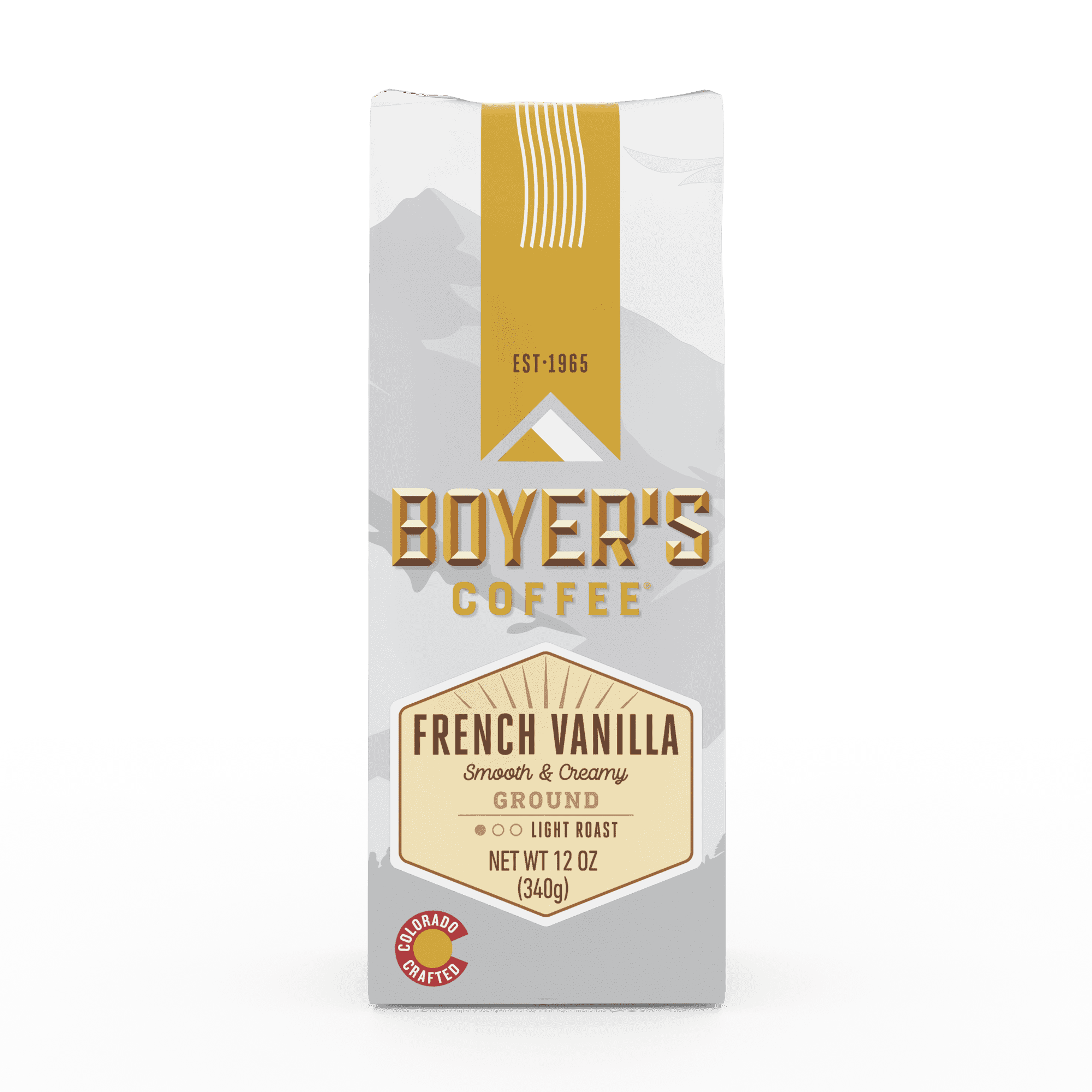 Boyer's Coffee French Vanilla, Ground Coffee, Light Roast, 12 Oz ...