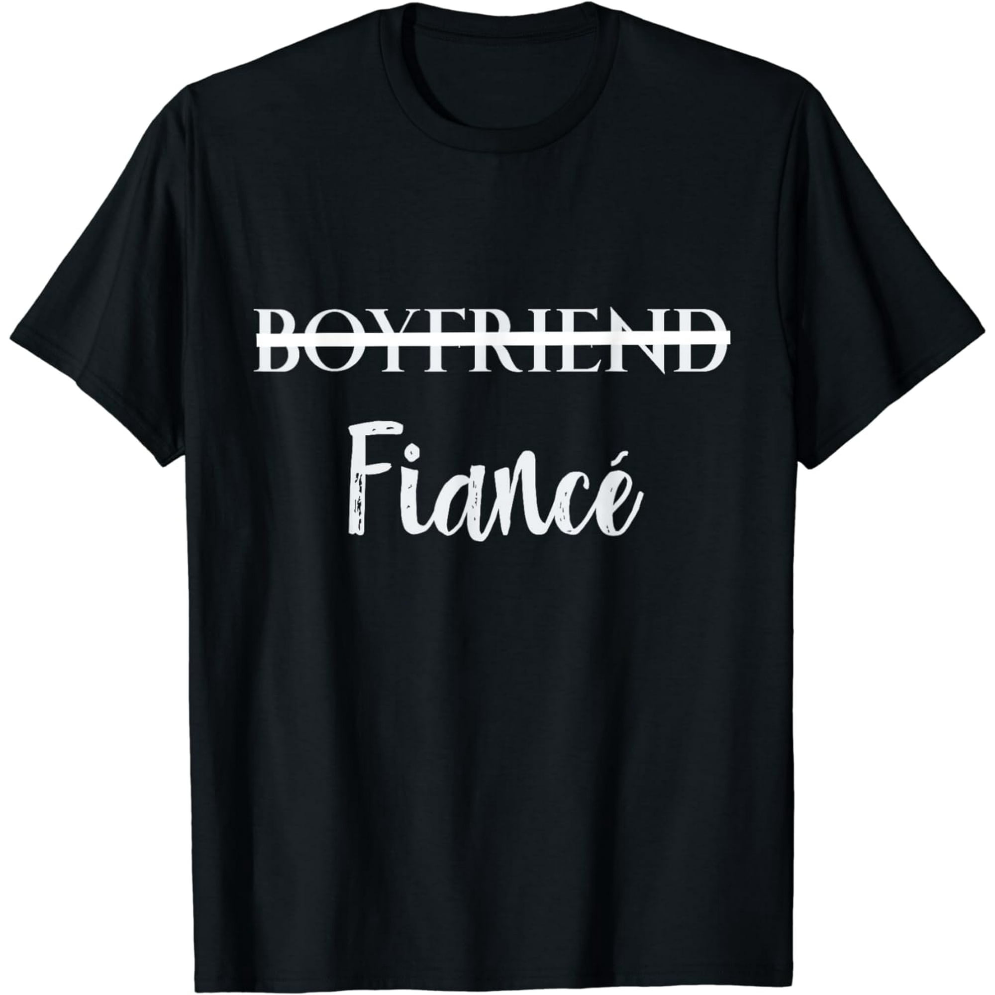 Boyfriend Fiance Engagement Tee Engaged Couples Gift T-Shirt - Walmart.com