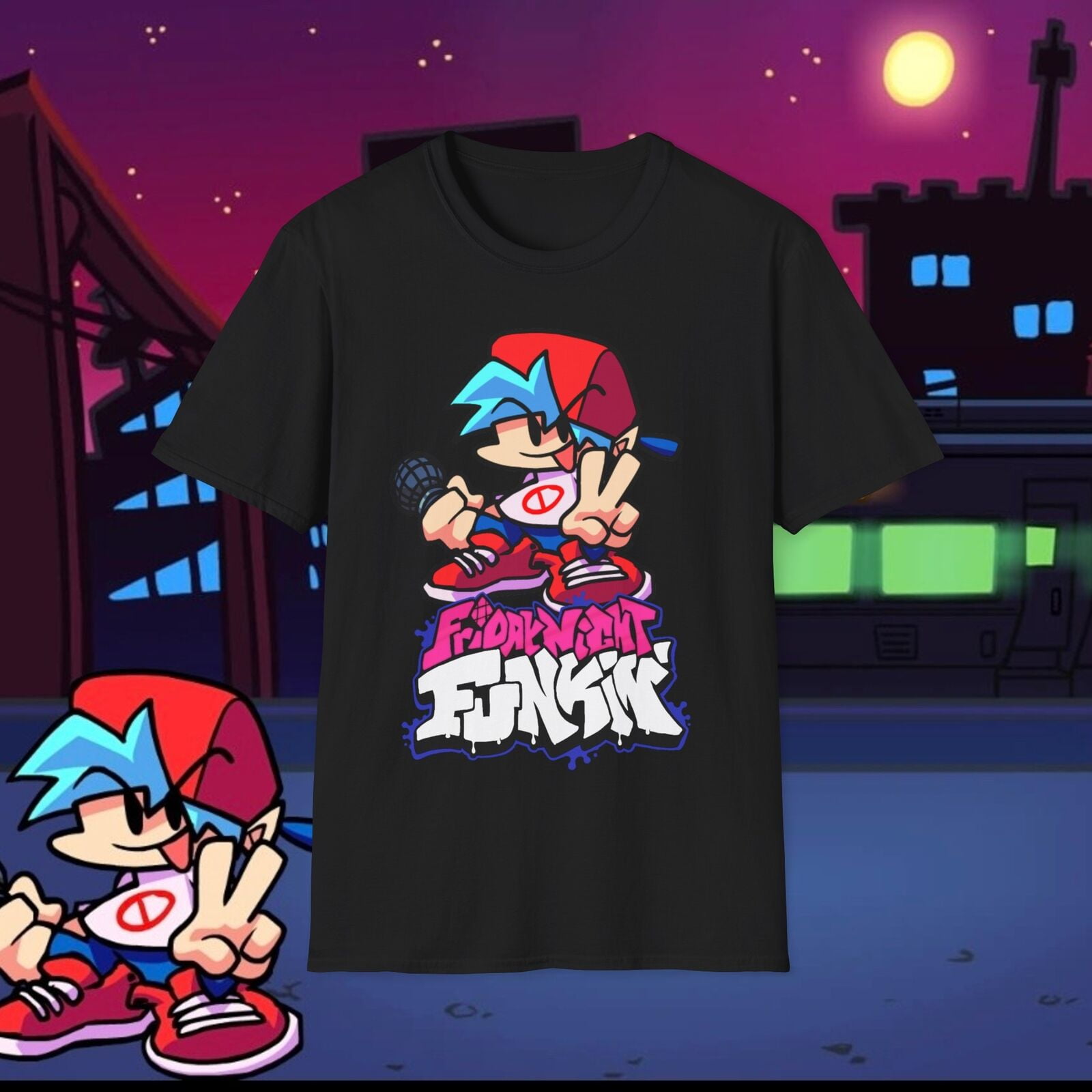 Boyfriend Friday Night Funkin Fnf Unisex Softstyle T-Shirt - Walmart.com