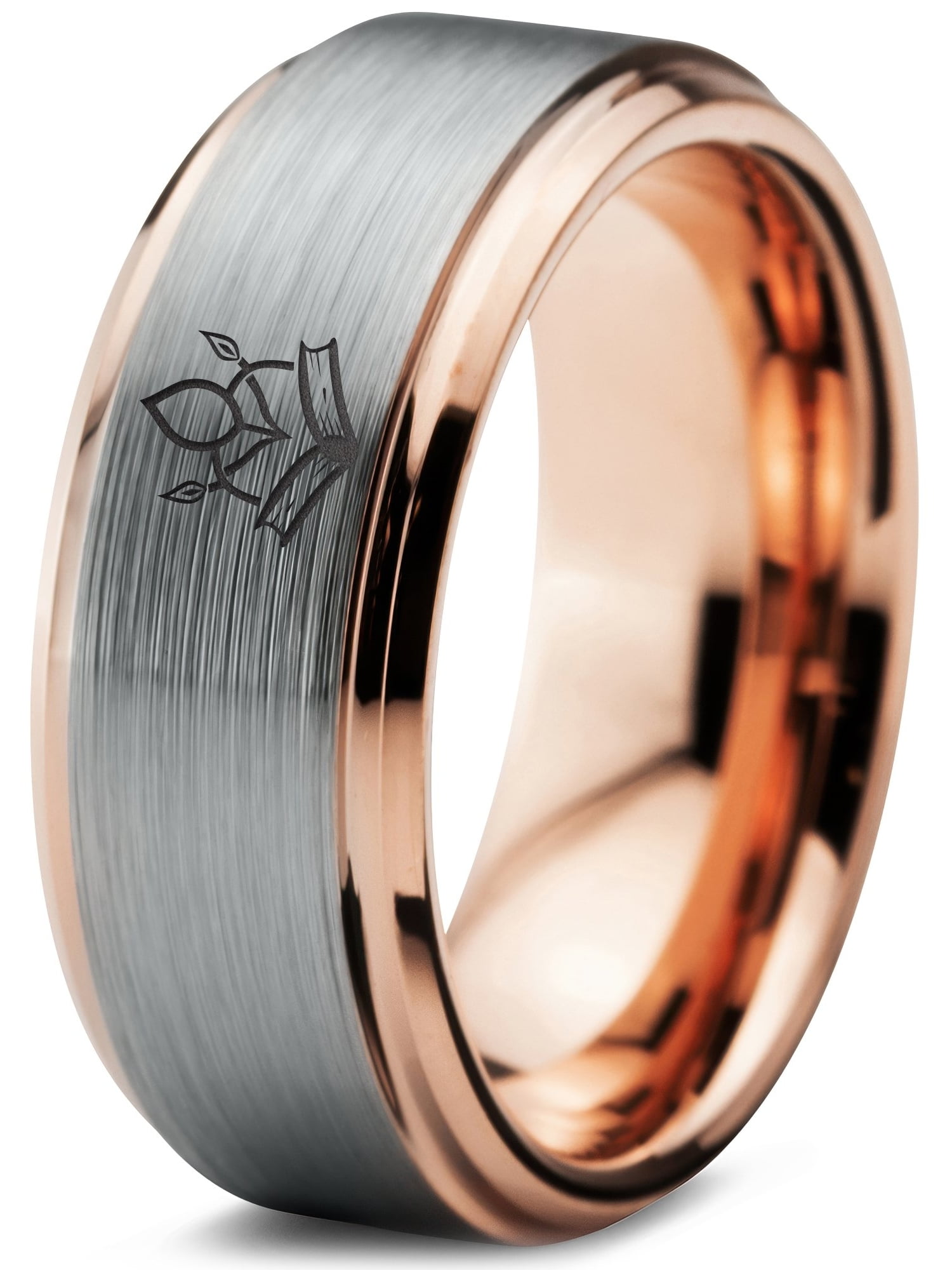 Tungsten Gray Men Ring Gamer Engagement Rings Small Anniversary Jewelry ...