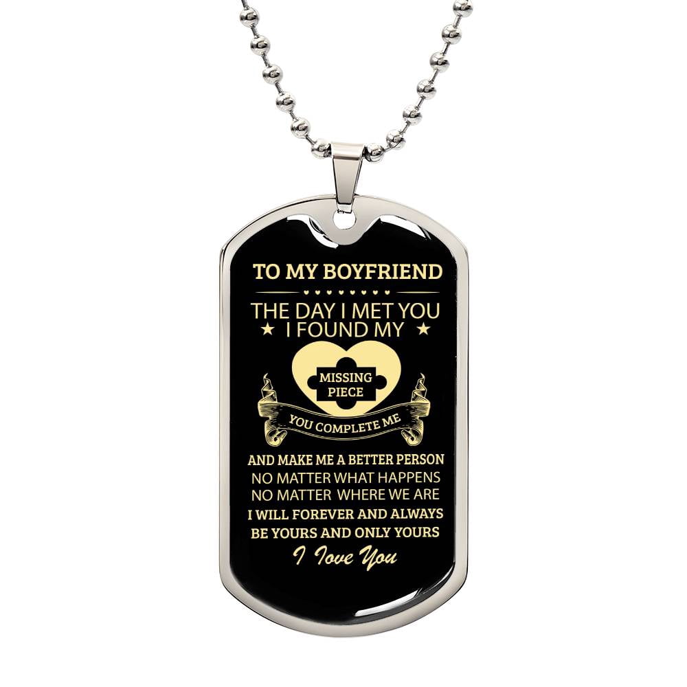 To My Boyfriend - I Love You Forever And Always Dog Tag Necklace Gift ...