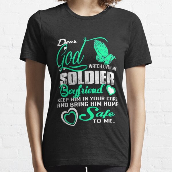 Boyfriend is soldier Essential T-Shirt - Walmart.com