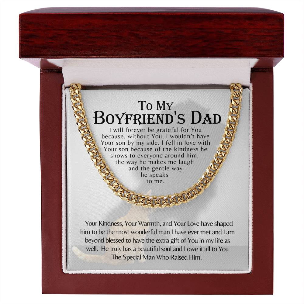 To My Boyfriends Dad Father Gift, Cuban link Chain, Necklace, for ...