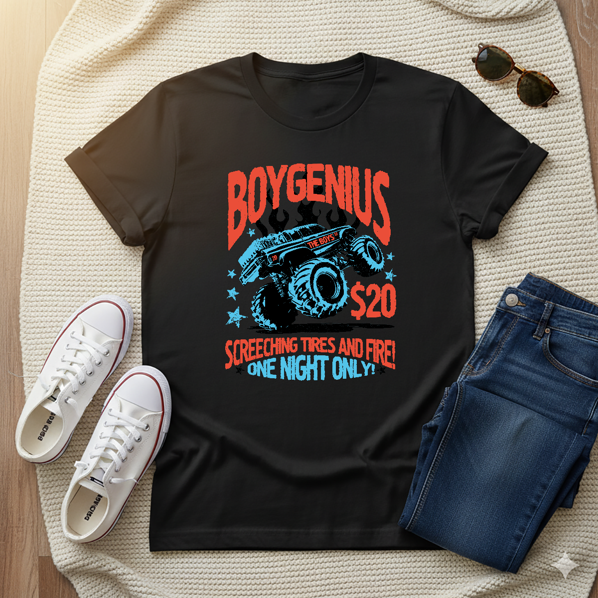 Boygenius Tires On Fire Concert Tour Music Band Art Unisex T-Shirt ...