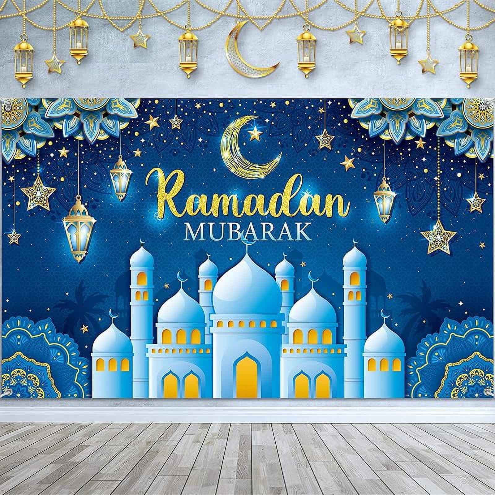 Boyiee Ramadan Mubarak Decorations Backdrop Banner Muslim Ramadan ...