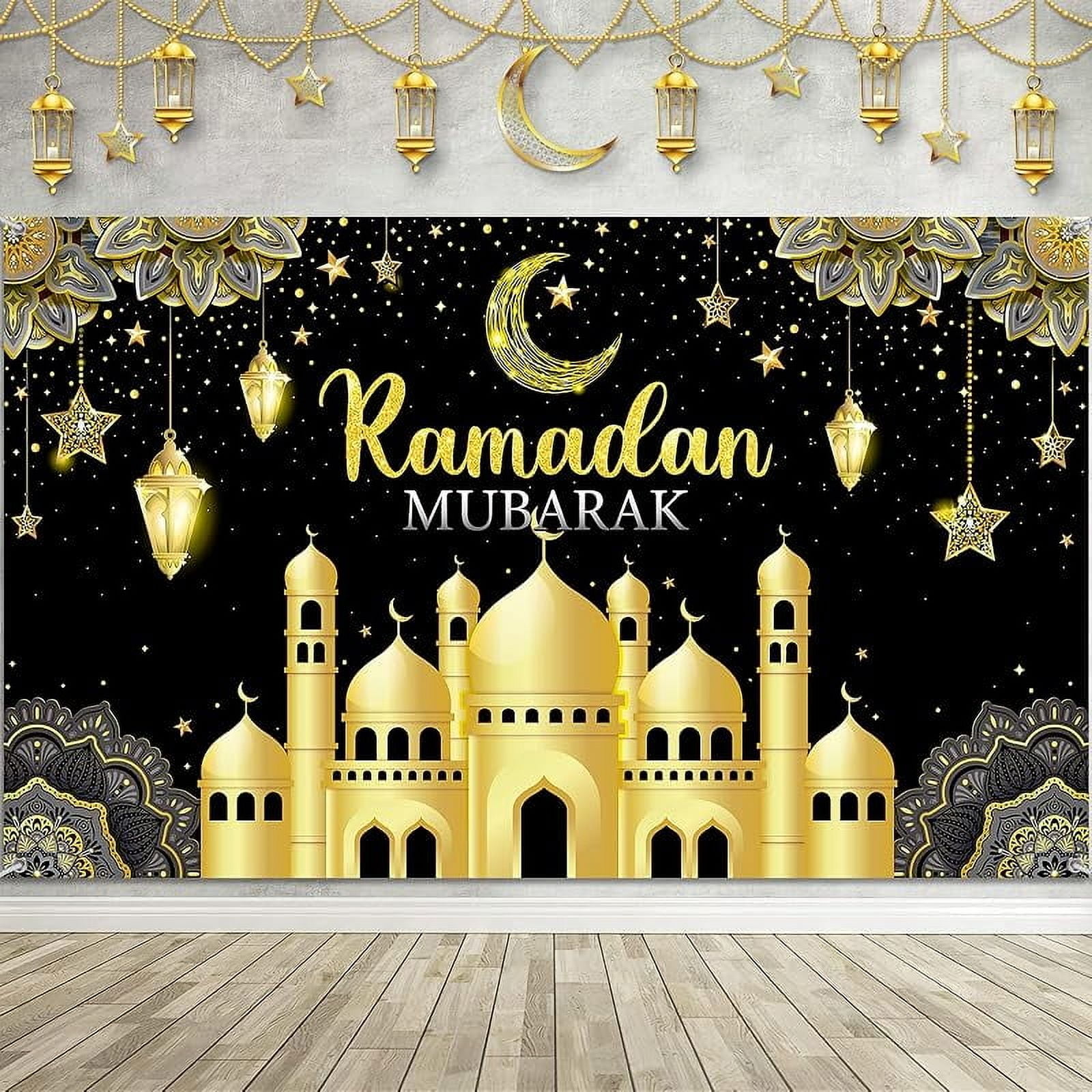 Boyiee Ramadan Mubarak Decorations Backdrop Banner Muslim Ramadan ...