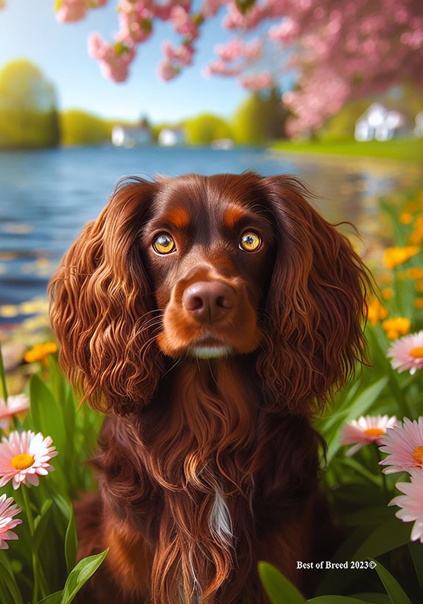 Boykin Spaniel - Best of Breed DCR Spring Garden Flag - Walmart ...