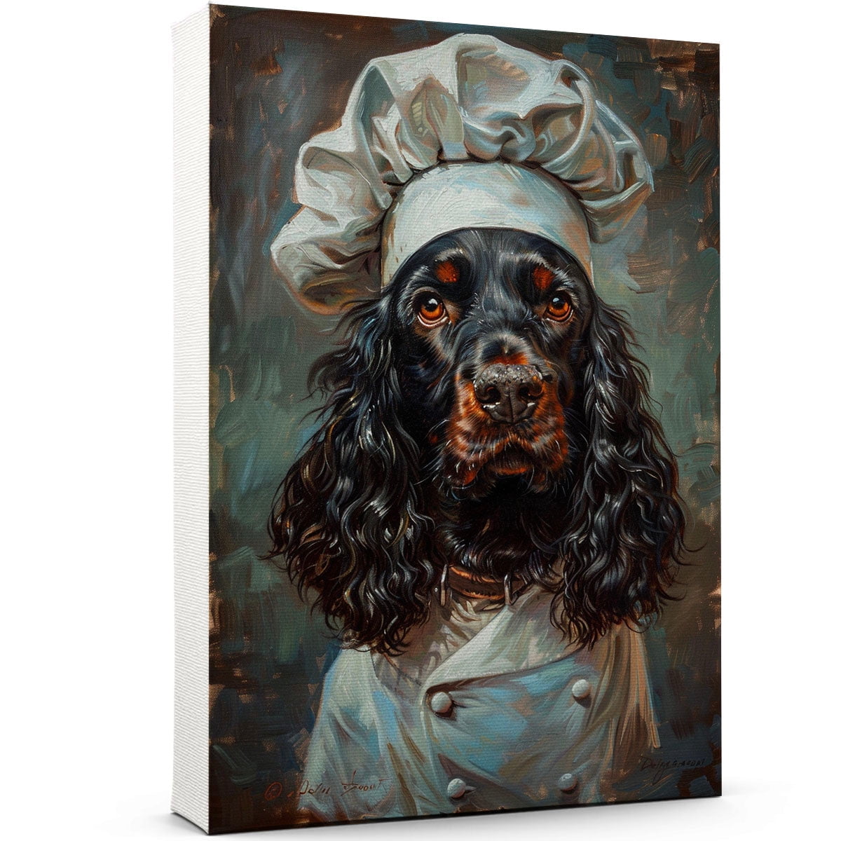 Boykin Spaniel Dog Chef Poster, Boykin Spaniel Dog Cooking Food Canvas ...