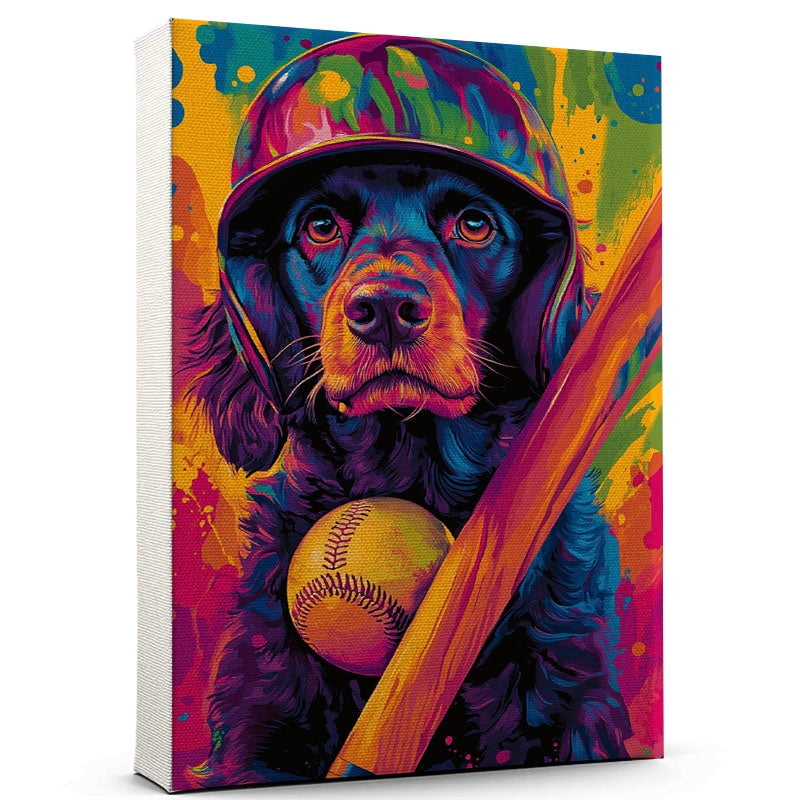 Boykin Spaniel Dog Stretched Canvas Size 8x12 Baseball Canvas – Cute ...