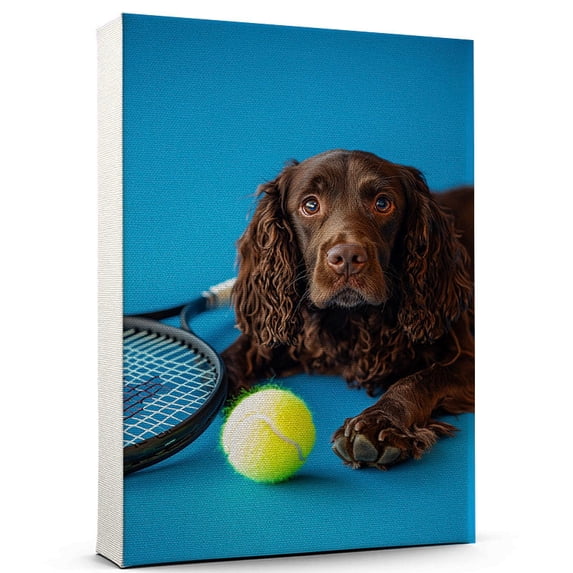 Boykin Spaniel Dog Stretched Canvas Size 8x12 Tennis Canvas – Funny ...