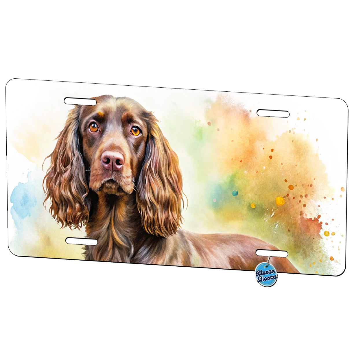 Boykin Spaniel Dog Watercolor Style Metal Novelty License Plate ...