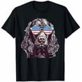 Boykin Spaniel USA American Flag Dog Sunglasses 4th of July T-Shirt ...