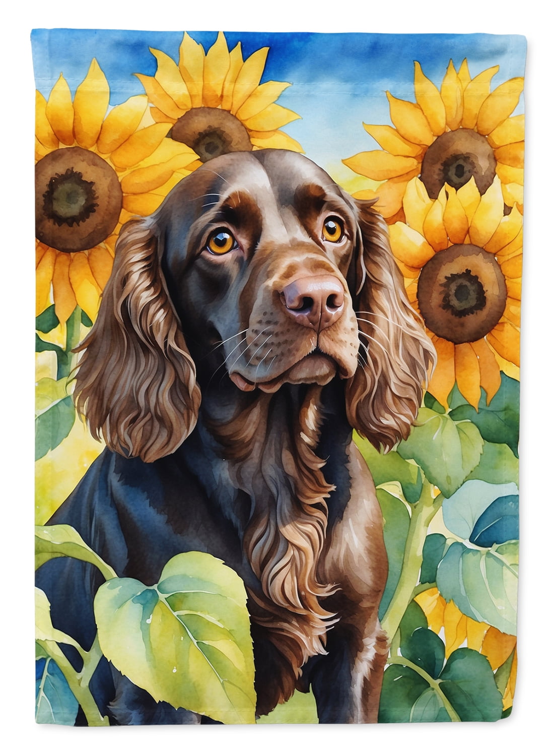 Boykin Spaniel in Sunflowers House Flag 28 in x 40 in - Walmart.com