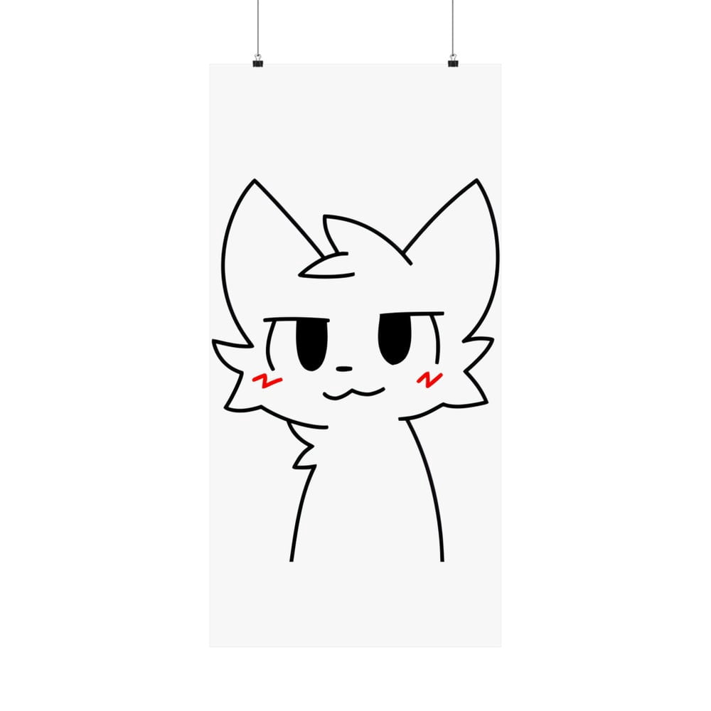 Boykisser White Cat Viral Poster, Unframed Paper Poster 24x36in ...