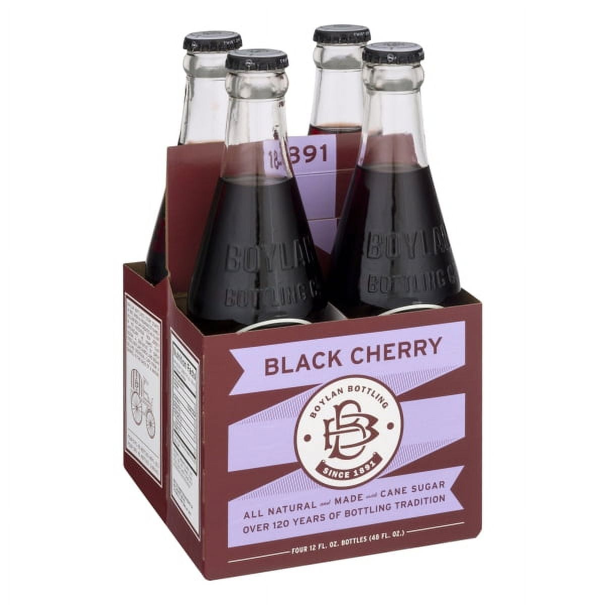 Boylan Bottling Co Black Cherry Soda Pop, Caffeine-free, Kosher, Made ...