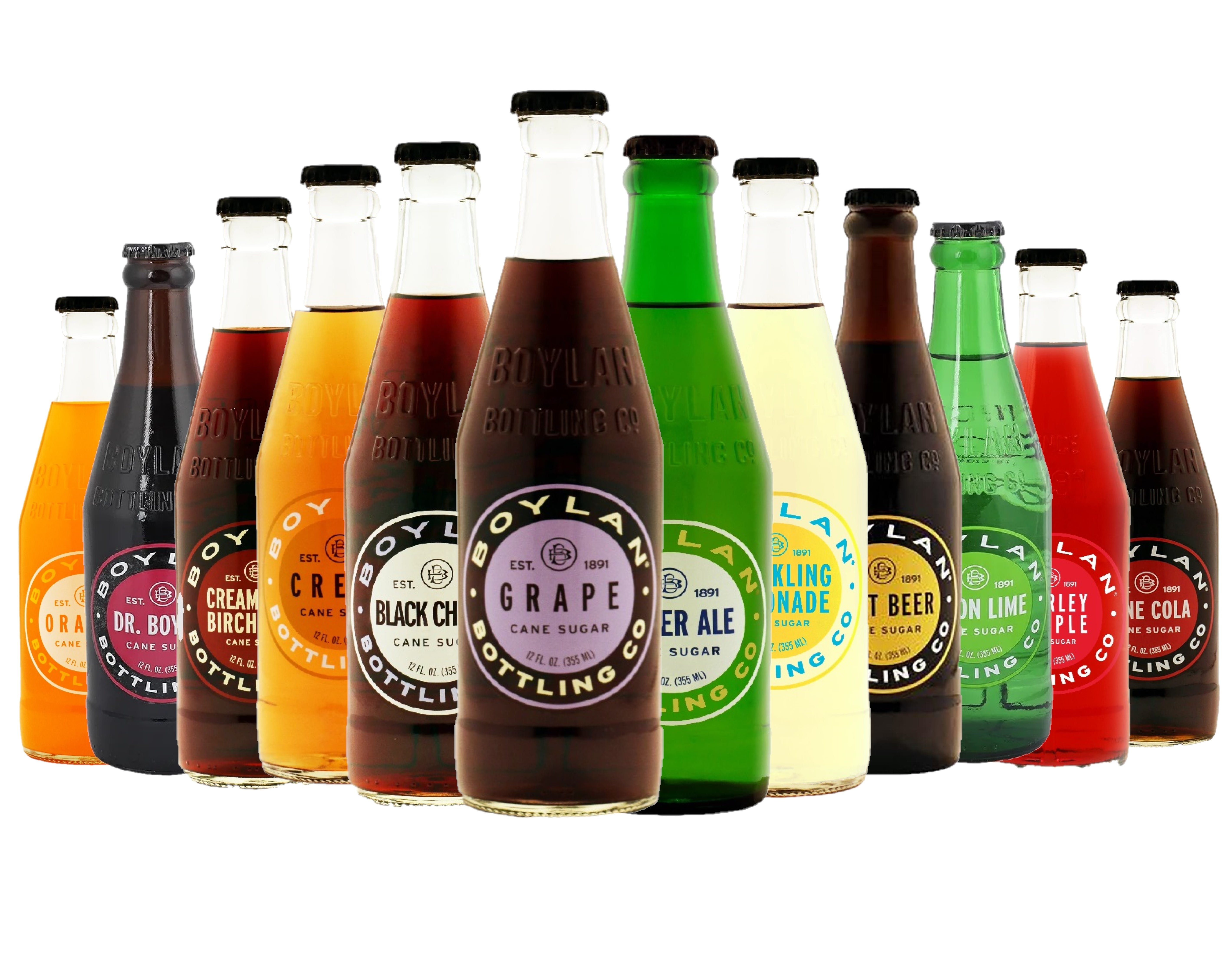 Boylan Bottling Co. Cane Sugar Soda, Glass Bottle 12 Fl Oz, Boylan Soda ...
