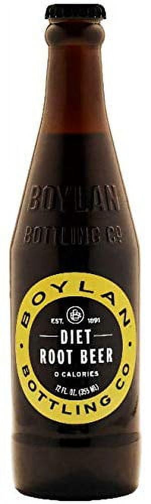 Boylan Bottling Pure Cane Sugar Soda Pop, Diet Root Beer, 12 oz Glass ...