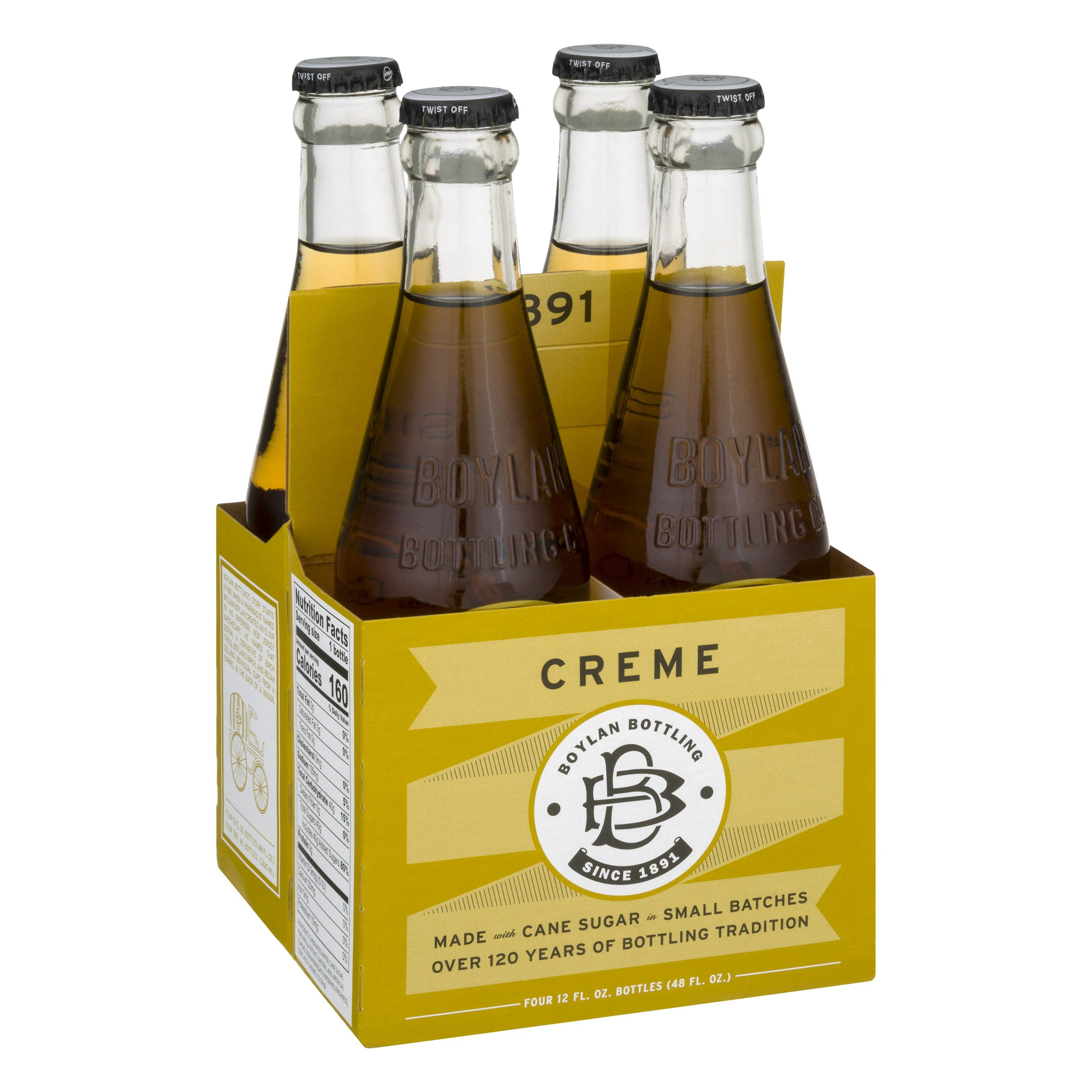Boylan Creme Soda 4 Pack 48 fl oz (Pack Of 6) - Walmart.com