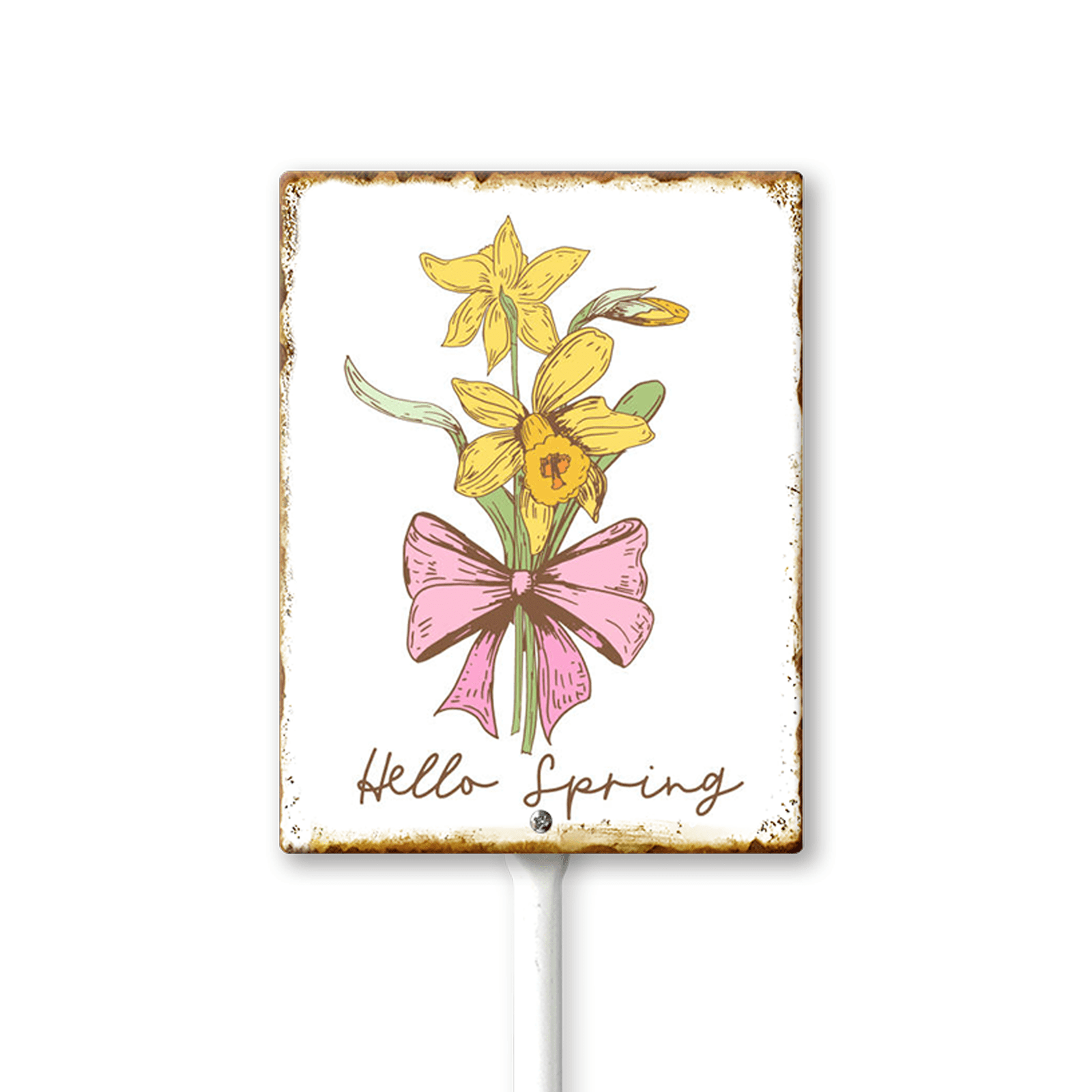 Boylee Hello Spring Yard Sign Happy Easter Yard Sign Outdoor Decoration ...