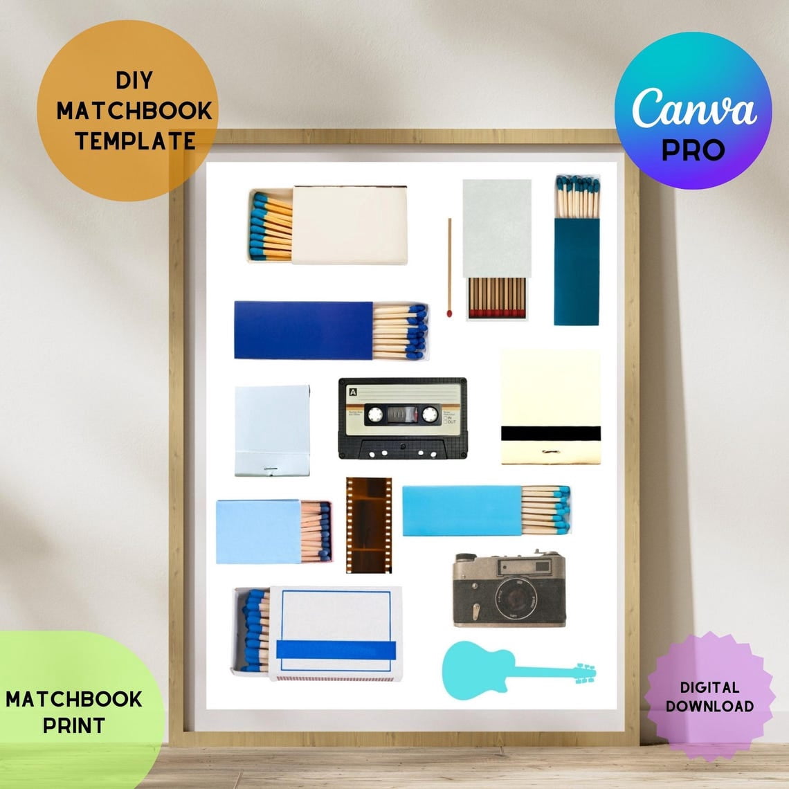Boyly Matchbook Template Art Poster, Manly Matchbox, Diy Matchbook ...