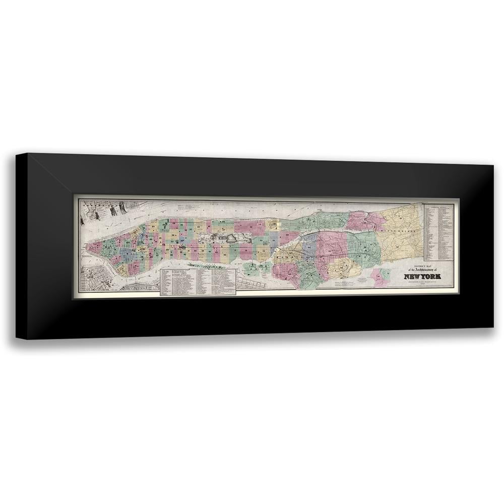 Boynton 18x8 Black Modern Framed Museum Art Print Titled - New York ...