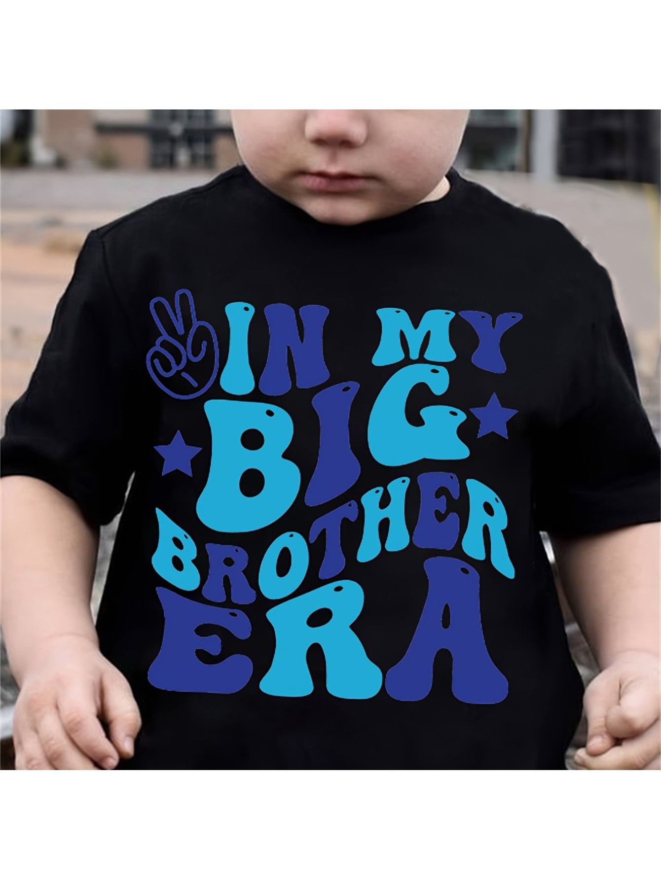 Boys' 100% Cotton T-Shirt - IN MY BIG BROTHER ERA Graphic Print with ...