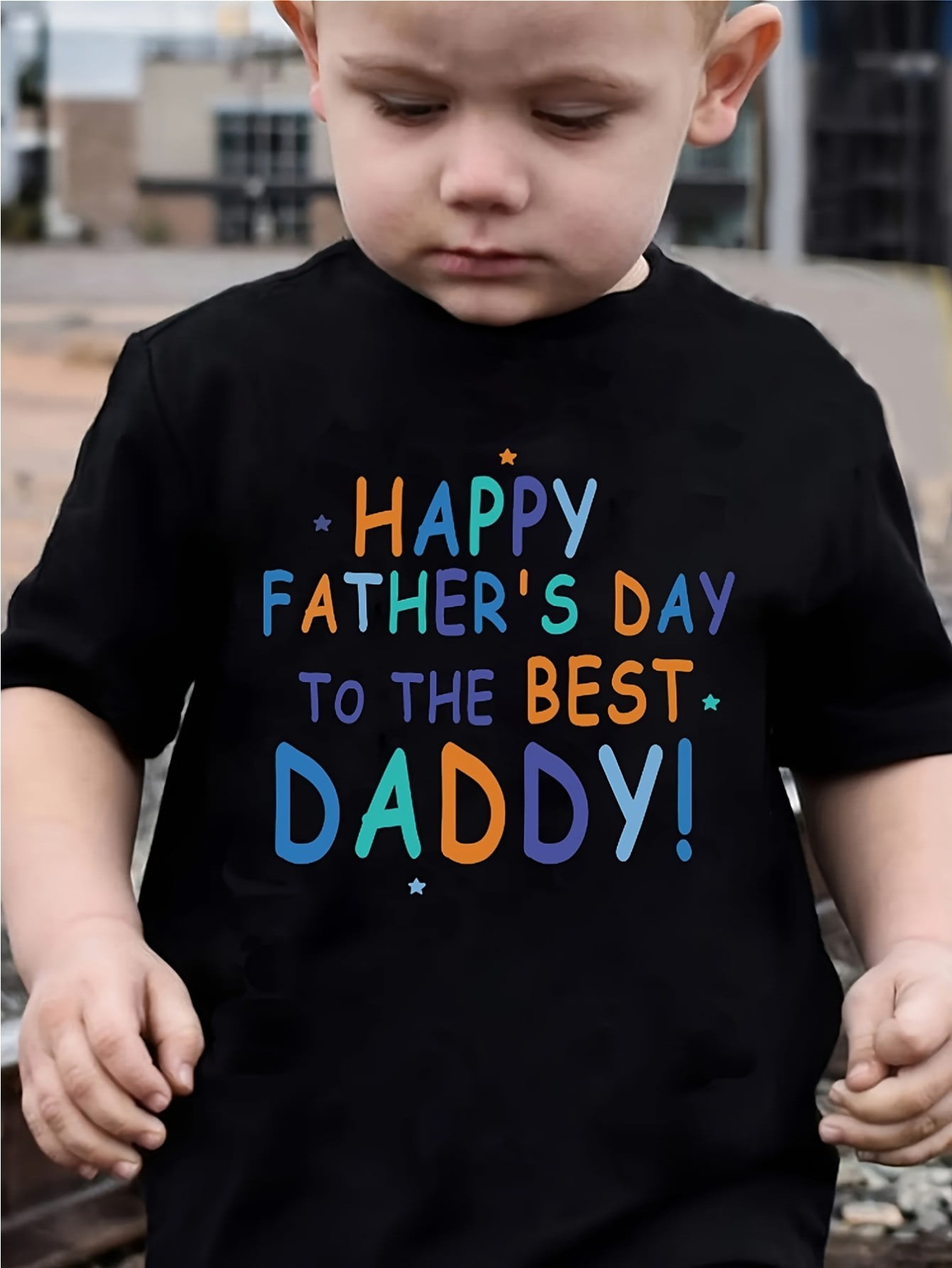 Boys' 100% Cotton T-shirt. Father's Day Edition. with Letter Prints of ...