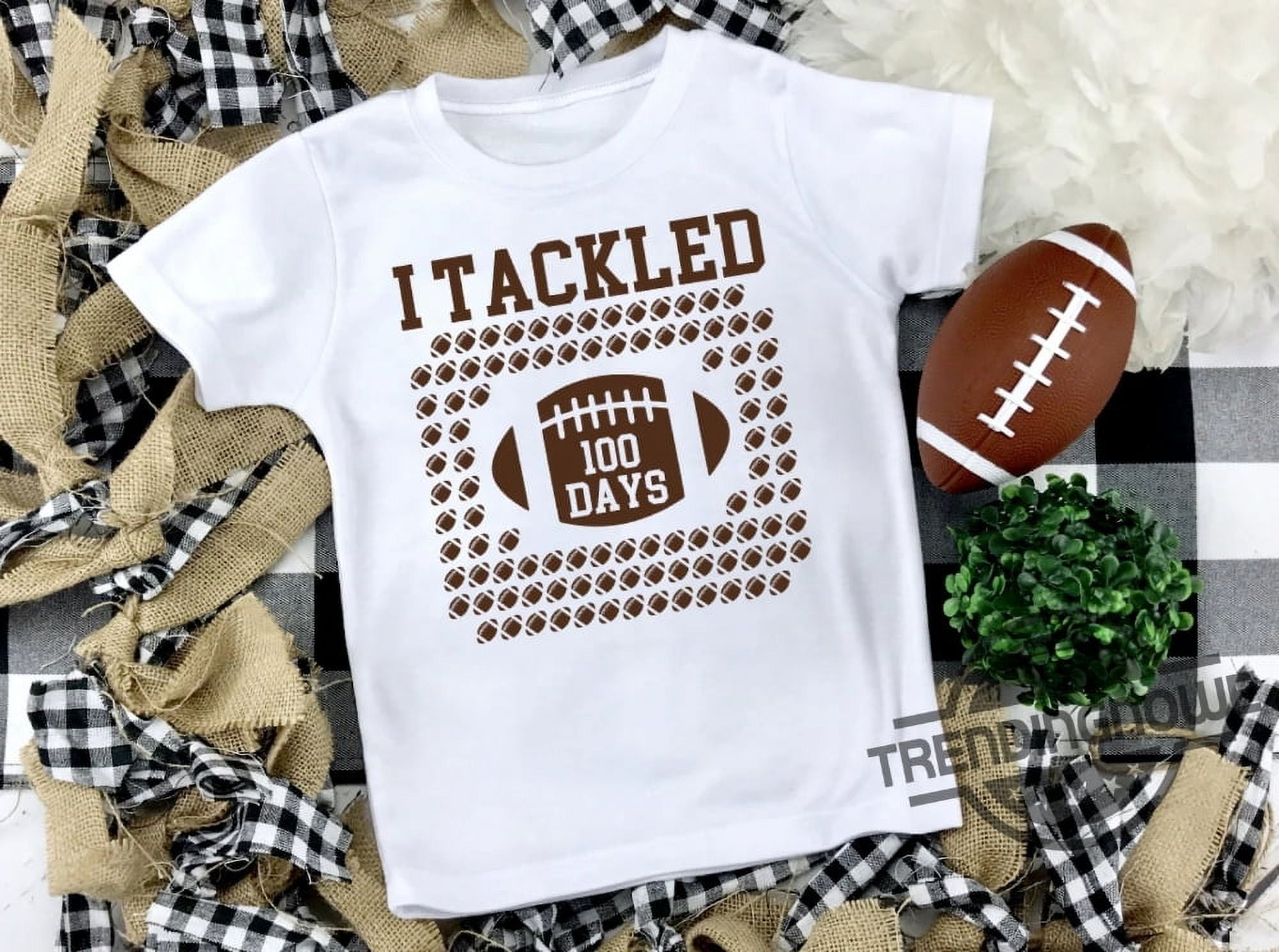 Boys 100 Day Shirt Football 100 Days Shirt 100th Day Of School 2024 ...