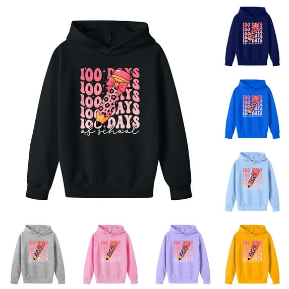 Boys 100 Days Of School Pink Preppy Pencil Cartoon Print 100Th Day Of ...