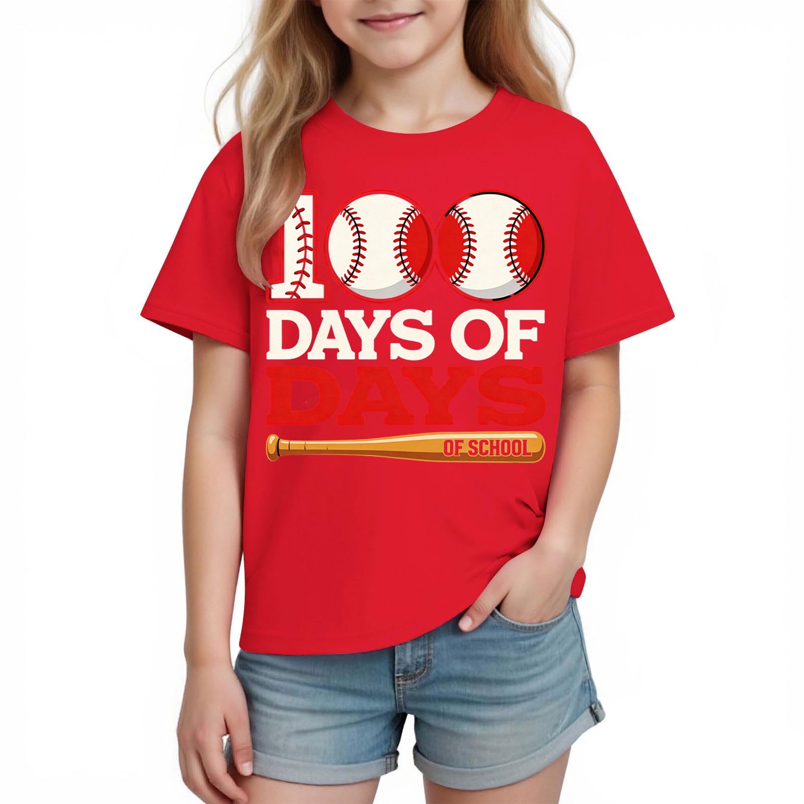 Boys 100 Days of School Shirt Baseball Themed 100th Day Celebration Top ...