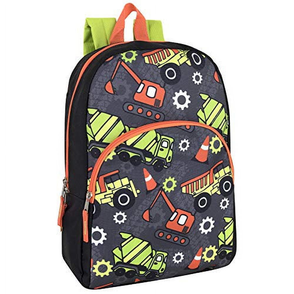 "Boys 15""L Backpack, Padded Straps, Front Zip Pocket, for School ...
