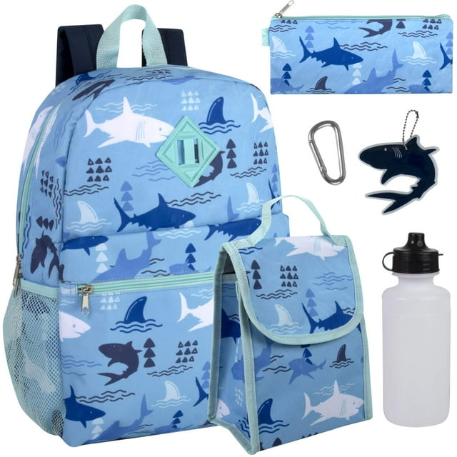 "Boys 16""L 6 in 1 Backpack Set - Lunchbox, Pencil Case, Bottle ...