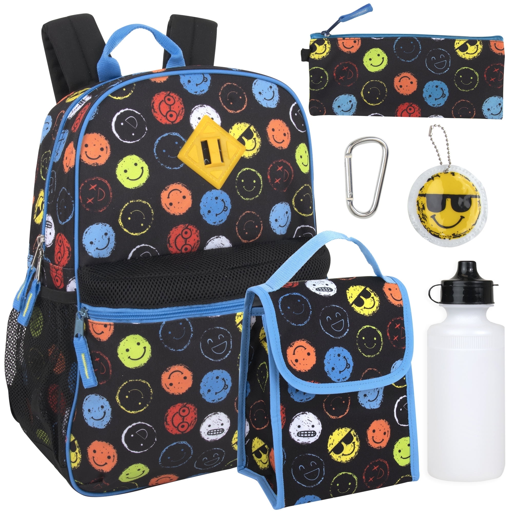 6 in 1 Backpack with Matching Lunch Bag, Pencil Case, Water Bottle ...