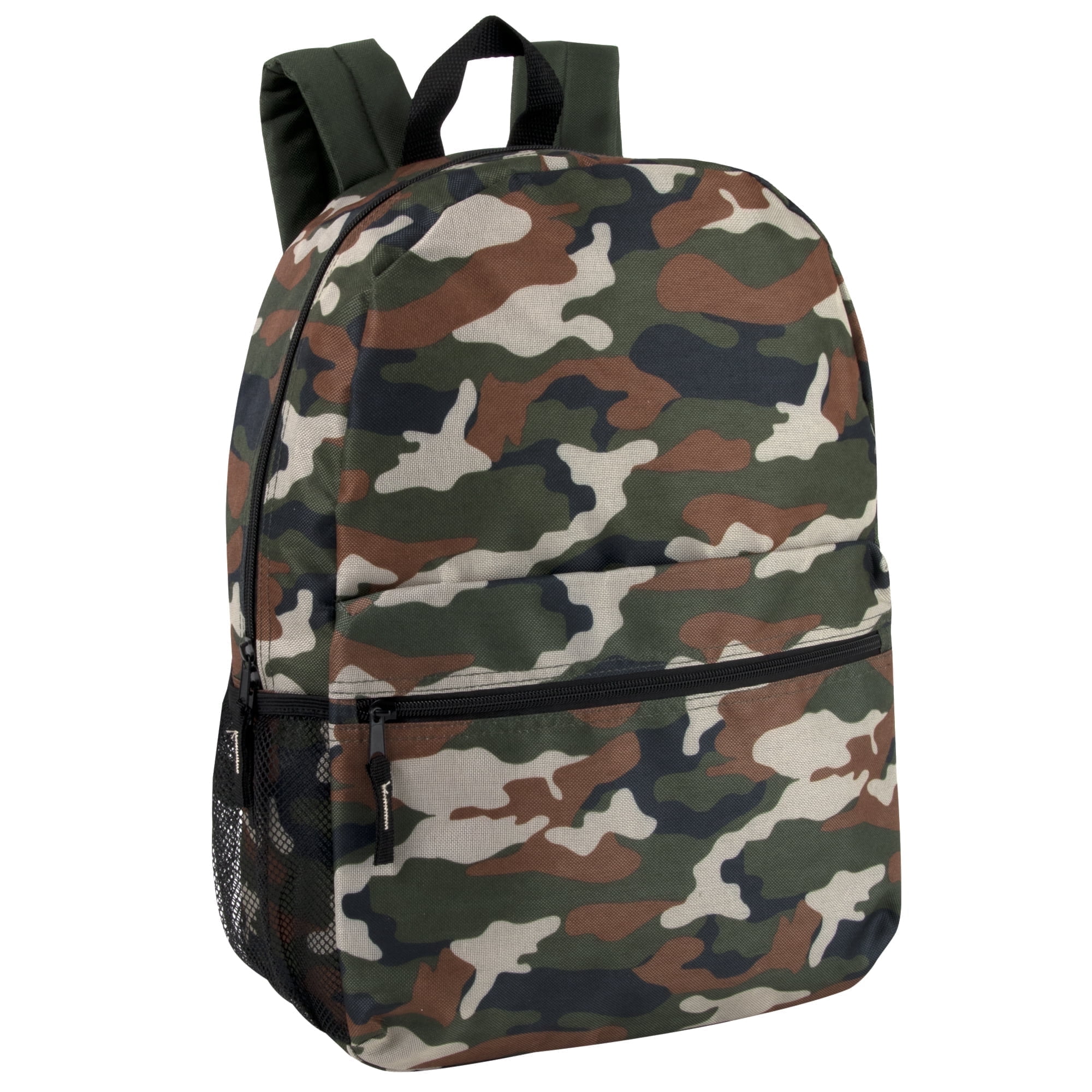 17 Inch Backpack with Front Zippered Pocket and Side Mesh Pockets for ...