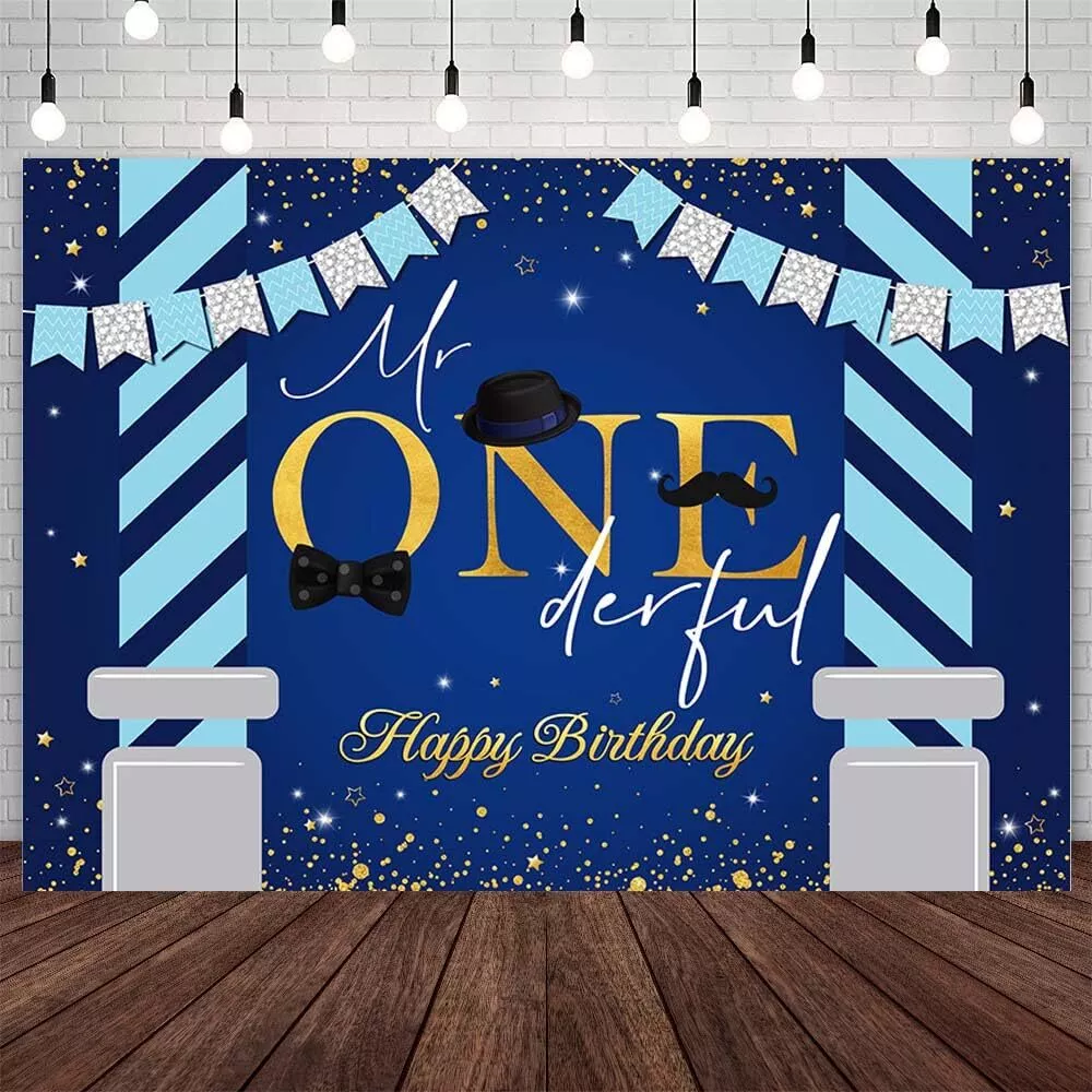 Boys 1st Birthday Decoration Mr. Onederful Birthday Party Supplies Boy ...