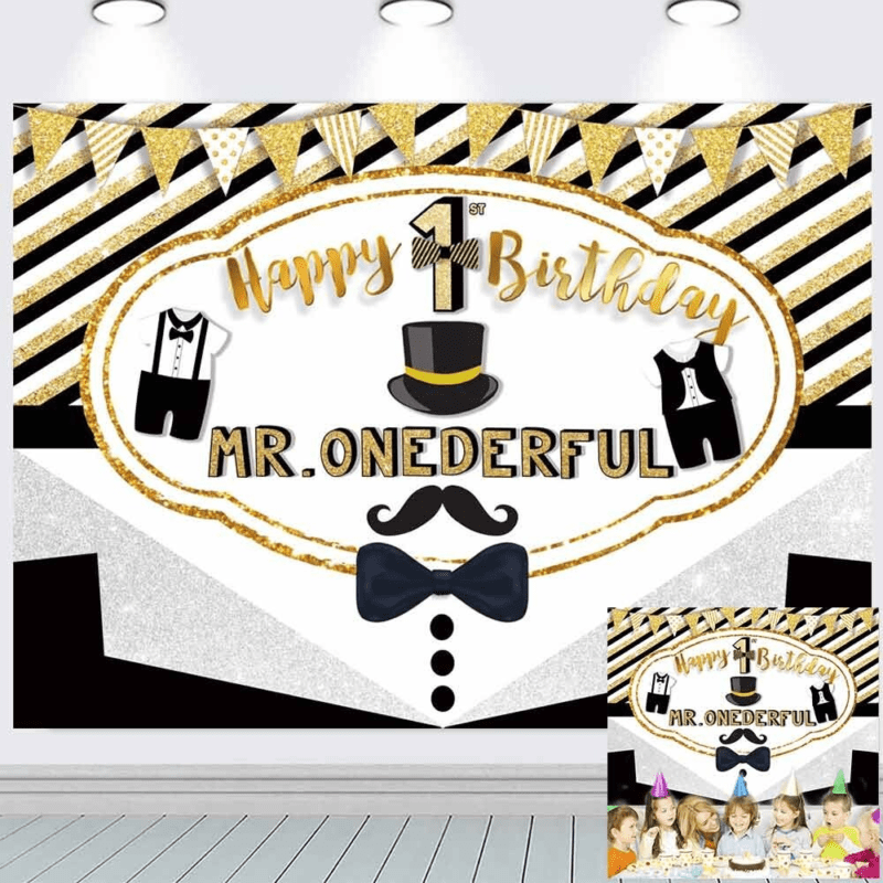 Boys 1st Birthday Decoration Mr. Onederful Birthday Party Supplies Boy ...