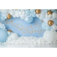 Boys 1st Birthday Party Blue Sky Clouds Hot Air Balloons Cake Smash r ...