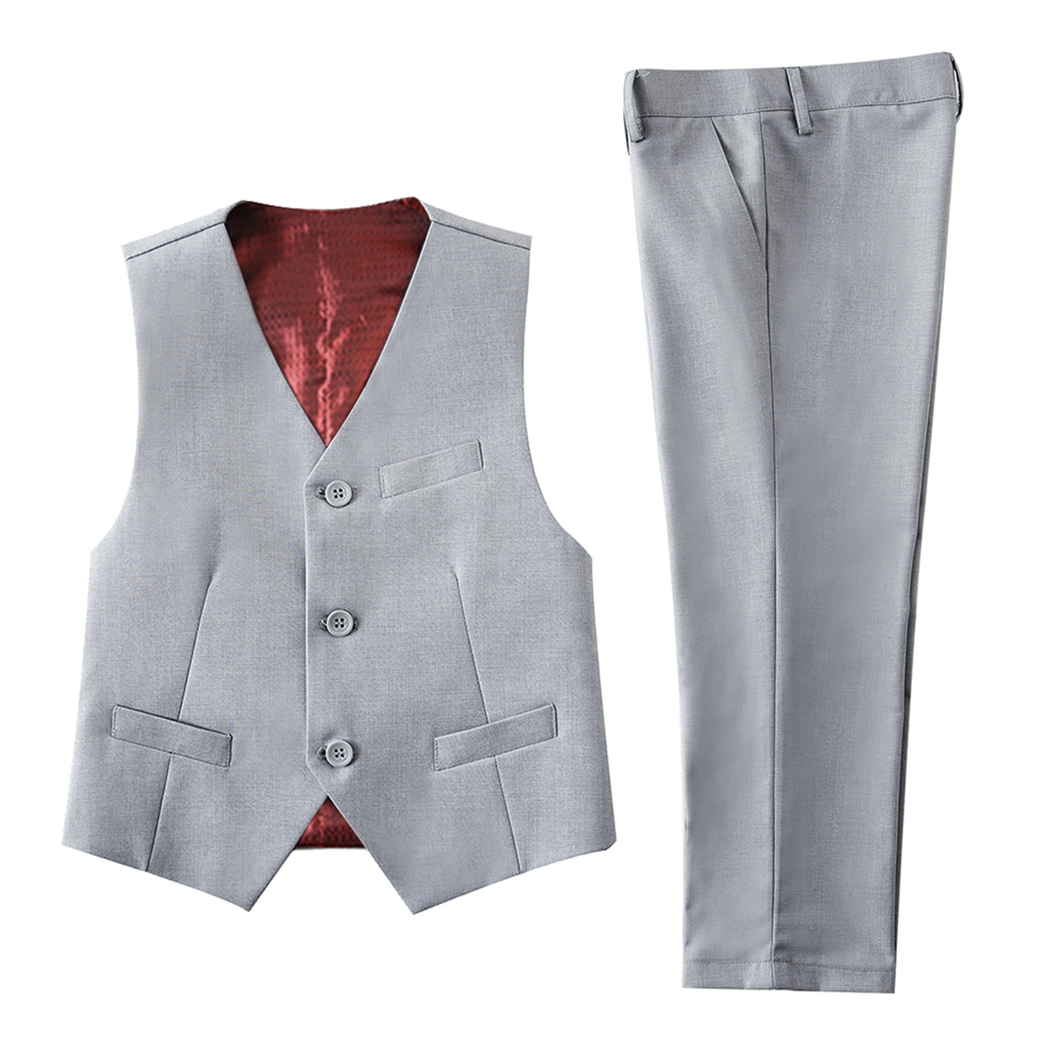 Boys 2-Piece Formal Wear Set Suit Vest Pants Wedding Pageboy Coming of ...