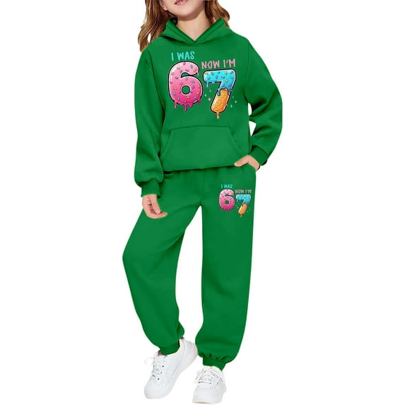 Boys 2 Piece Ice Cream 6 7 Print Outfits Hoodie Sweatshirts Sweatpants ...